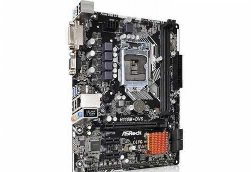 Материнская плата ASRock H110M-DVS уц не раб PCI-E