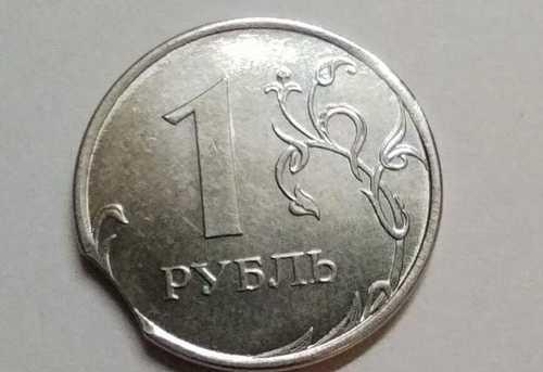 Монета один рубль 2021год выкус