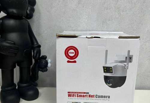 Камера видеонаблюдения уличная WiFi 2 объектива