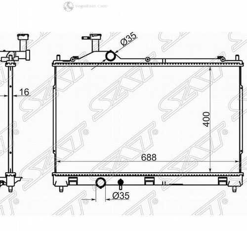 Радиатор охлаждения Mitsubishi Outlander XL 13