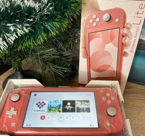 Nintendo switch lite новая прошитая 128 гб