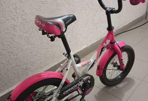 Детский велосипед 14 orion rush розовый
