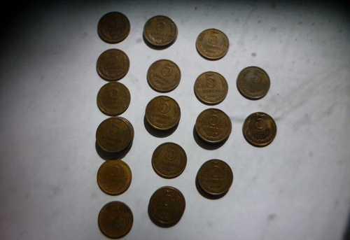 Монеты 5 копеек 1961 - 1991 г.в