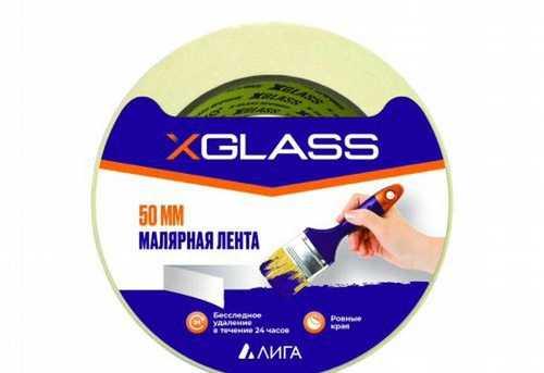 Лента клейкая малярная X-Glass 50мм х 50м, 36 шт/к