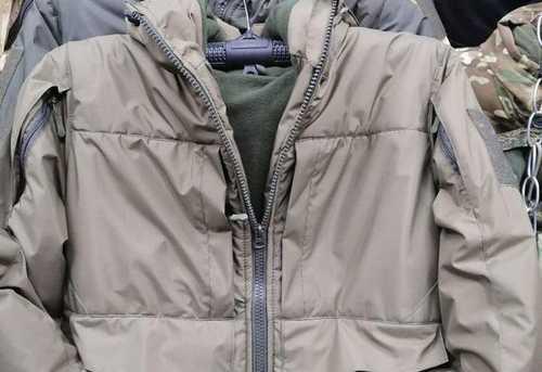 Куртка зимняя тактическая Олива теплая на флисе