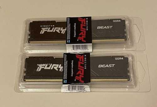 Оперативная память ddr4 hyperx fury 16gb 2x4