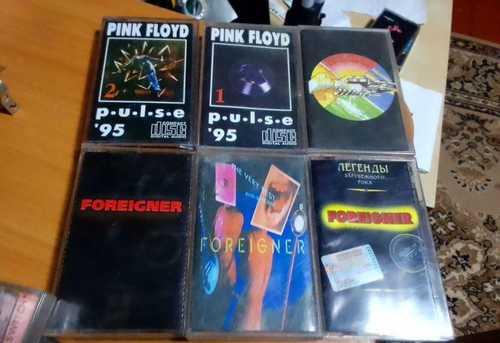 Аудиокассеты pink floyd foreigner 6шт
