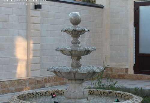 Мраморный фонтан для дачи