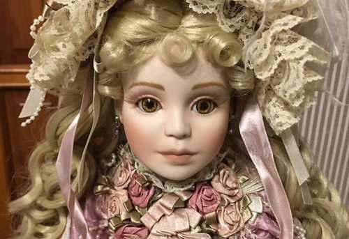 Кукла фарфоровая коллекционная 60 см Clarice