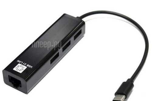 5bites USB 3.1 - 3xUSB 2.0 - RJ45 100Mb Black