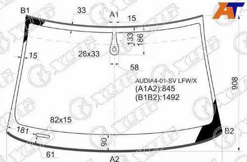 Стекло лобовое audi A4