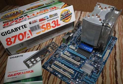 Gigabyte GA-870A-USB3L+Phenom II X6 1055T+8GB DDR3