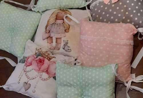 Подушки декоративные/бортики в кроватку