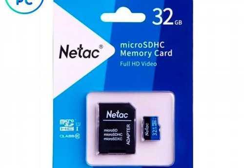 Флеш карта microSD 32GB Netac P500 (SD адаптер)