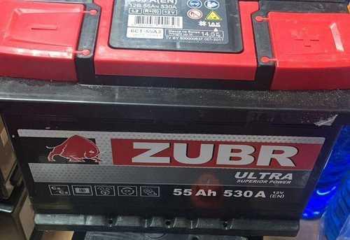 Аккумулятор zubr Ultra (55 Ah, 12 V) Обратная, R+