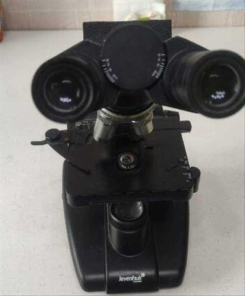 Бинокулярный микроскоп levenhuk черный