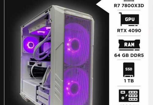 Игровой пк RTX 4090 24GB/Ryzen 7 7800X3D/DDR5 64GB