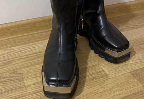 Ботинки женские эко кожа черные 38