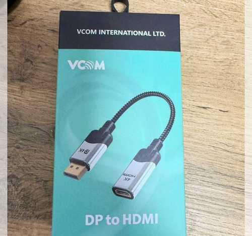 Новый переходник vcom, DP to hdmi, 4К