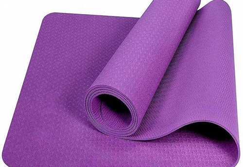 Коврик для йоги тпе 183х61х0,6 см фиолетовый