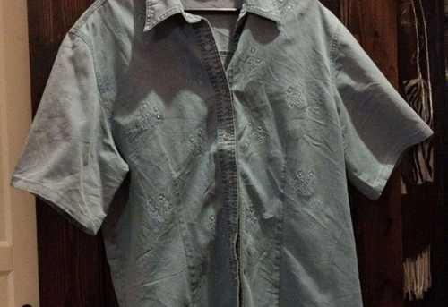 Рубашка блузка женская плотная модная джинса