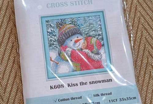 Набор для вышивания крестом, Поцелуй снеговика