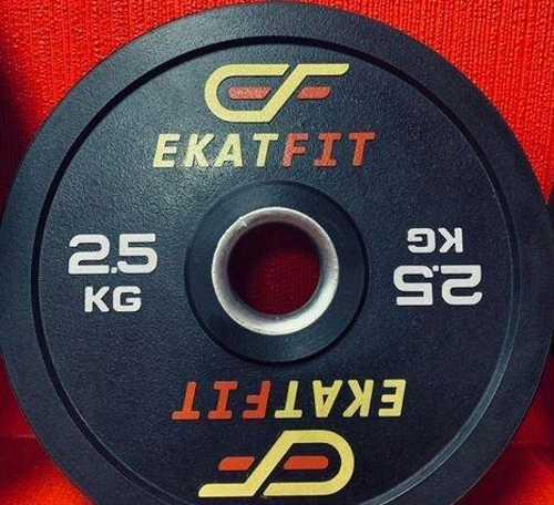 Диск бамперный EkatFit 2,5 кг (черный)