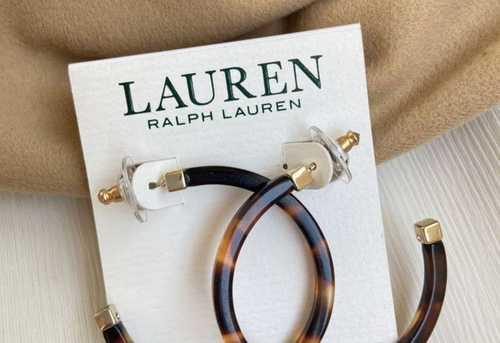 Новые серьги Ralph Lauren черепаховые кольца