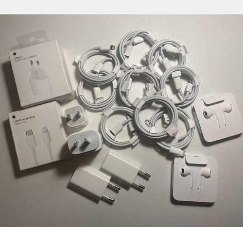 Быстрая зарядка 20w на iPhone, наушнки EarPods