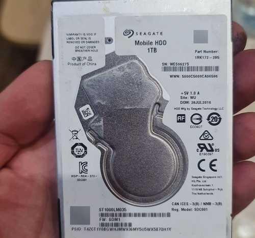 Seagate Mobile HDD 1TB 2,5"