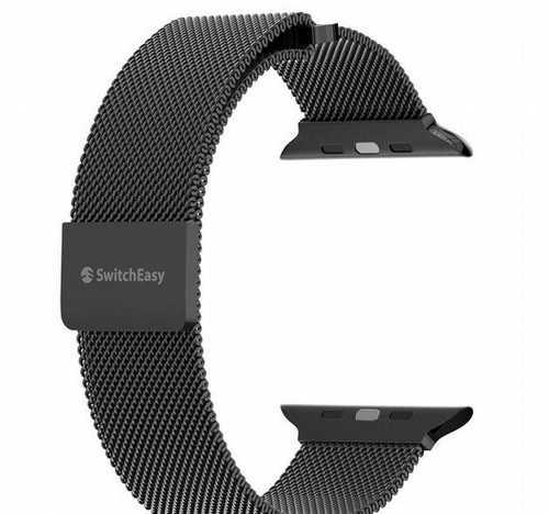 Ремешок SwitchEasy для Apple Watch 42/44/45 мм, Mesh Stainless Steel Watch Loop, черный