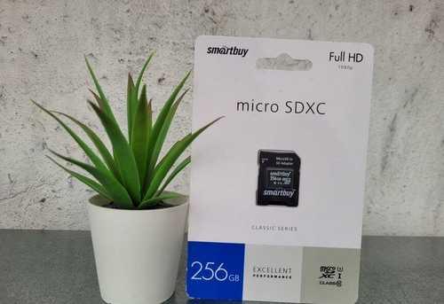 Карта памяти MicroSD SmartBuy 256 gb новая