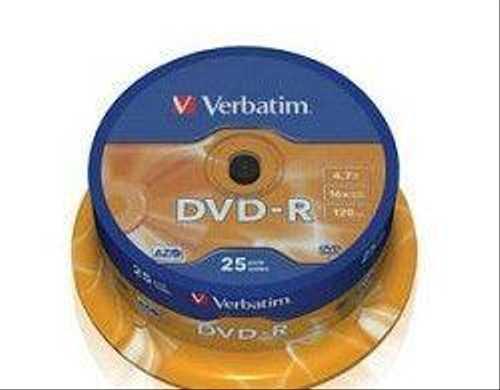 Verbatim Диски DVD-R 4.7Gb 16-х, 25шт, Cake Box (4