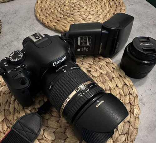 Зеркальный фотоаппарат Canon EOS600D+2 объектива