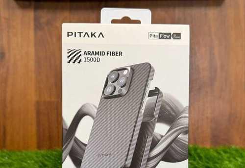 Чехол Pitaka для iPhone 15 Pro, черно-серый