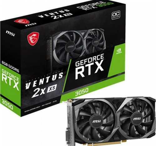 Видеокарта MSI PCI-E 4.0 RTX 3050 ventus 2X XS 8G OC nvidia GeForce RTX 3050 8Gb 128bit gddr6 1807/1