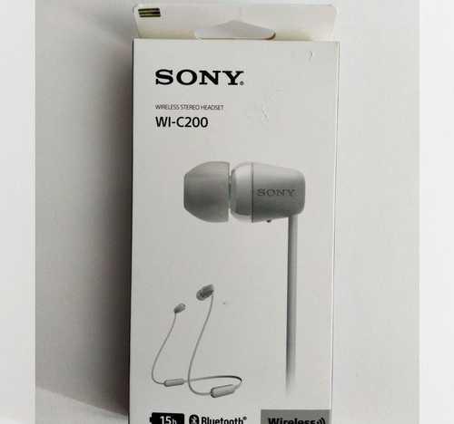 Наушники беспроводные Sony WI-C200 с bluetooth