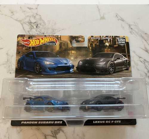 Hot wheels premium 2pack Lexus RC F GT3 & Subaru