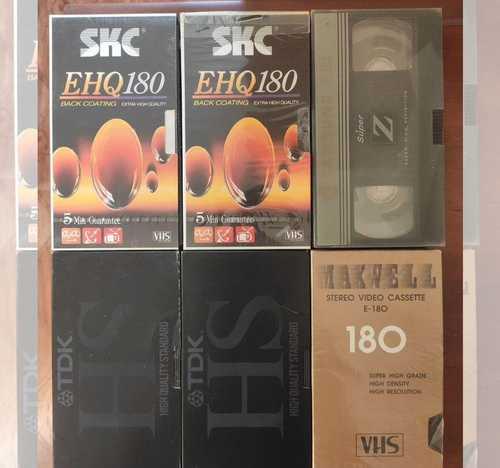 Шесть видеокассет VHS (цена за всё)