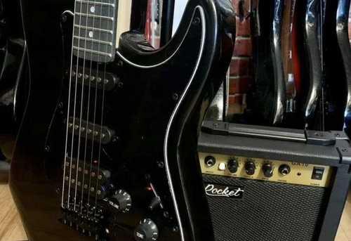 Электрогитара под Fender Black Series + Комбик