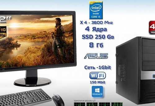 Комп. Asus Intel i5 4х3600 MHz 8Gb ssd 240