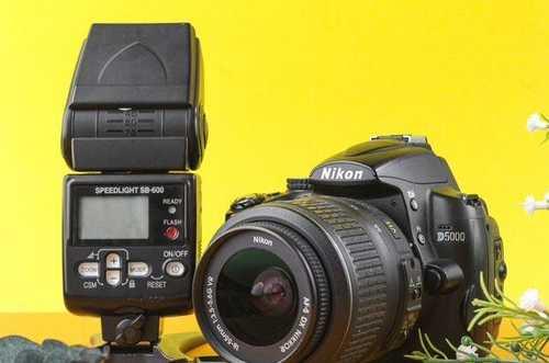 Фотоаппарат Nikon D5000 kit 18-55 + вспышка SB-600
