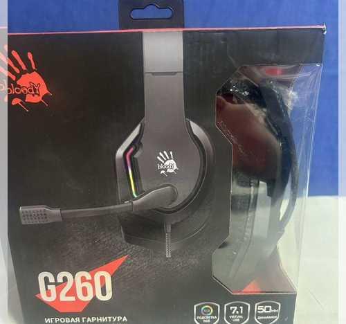 Наушники игровые Bloody G260, черный, USB, 2 м