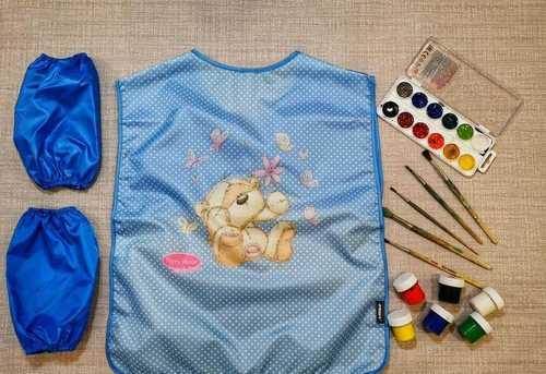 Фартук детский для творчеcтва,рисования (медведь)