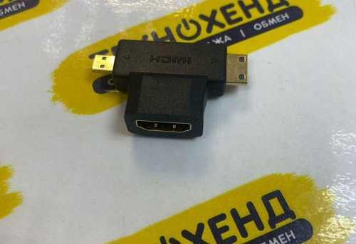 Переходник micro hdmi - mini hdmi+hdmi