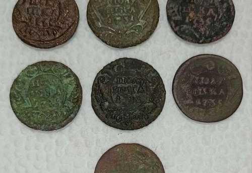 Монеты полушки 1731-1736 годы