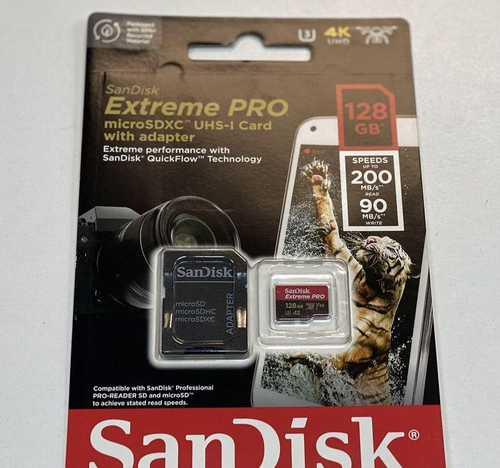 Карта памяти SanDisk Extreme PRO 128GB microsdxc