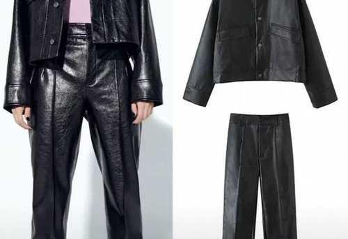 Костюм Zara кожаный S