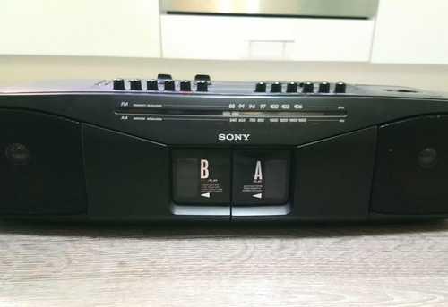 Двухкассетная магнитола sony CFS W-304