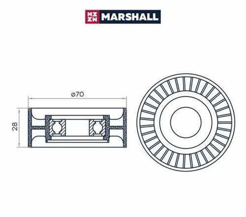 Ролик приводного ремня marshall MS7209